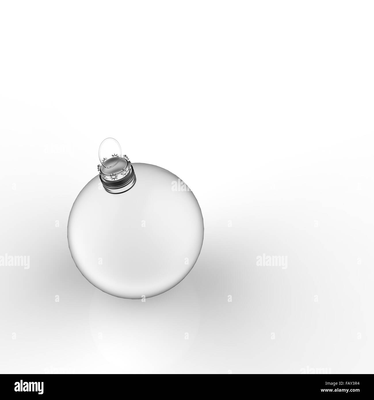 Empty 3d Christmas ornament on white background Stock Photo - Alamy