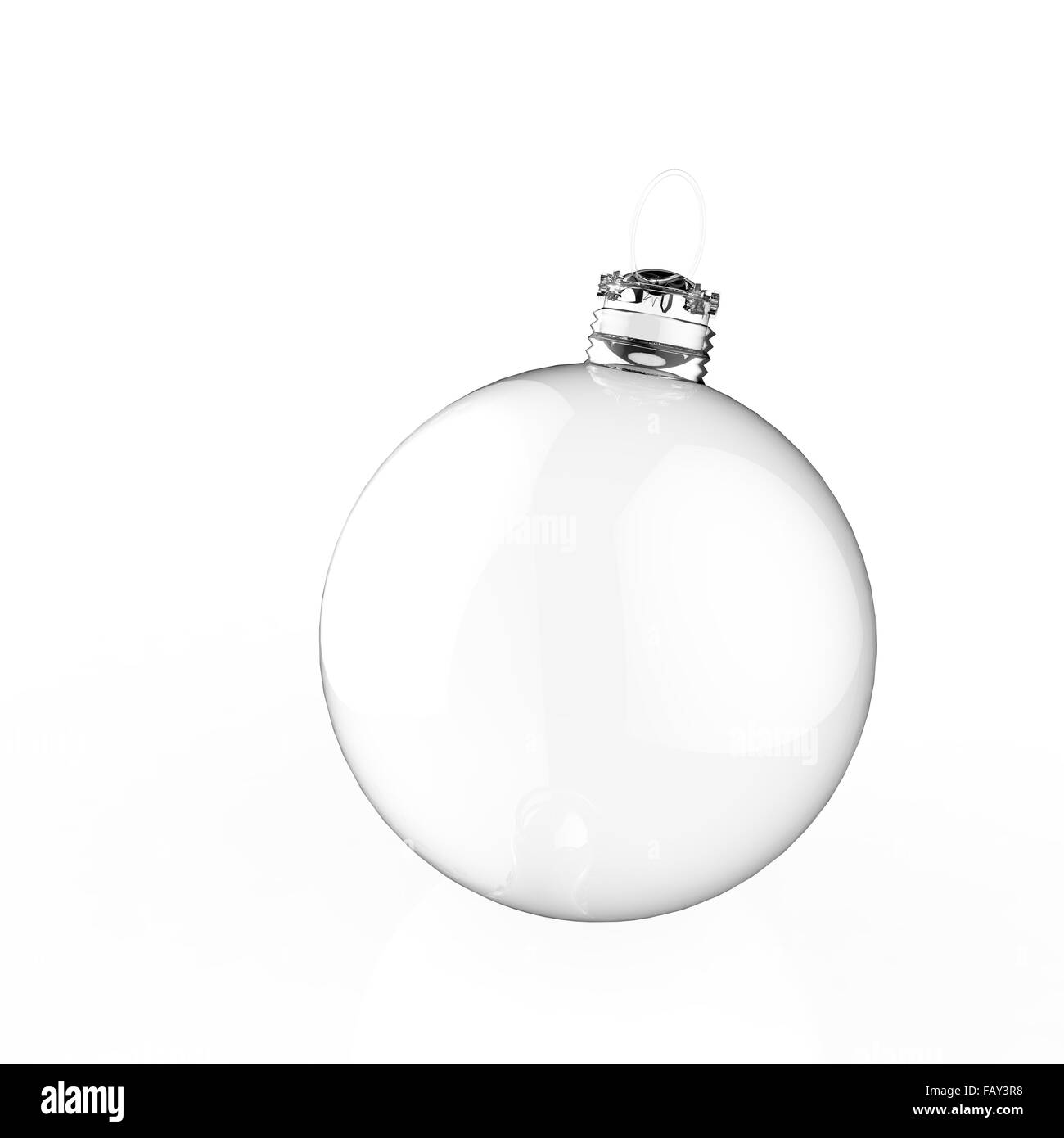 Empty 3d Christmas ornament on white background Stock Photo - Alamy