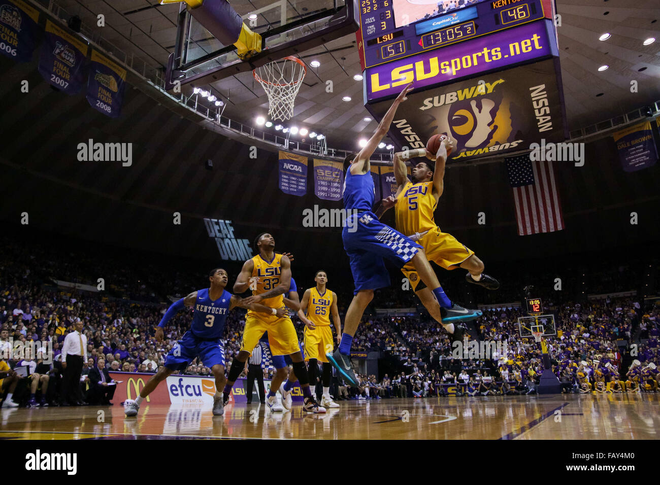 Baton Rouge, LA, USA. 05th Jan, 2016. LSU Tigers guard Josh Gray (5 ...
