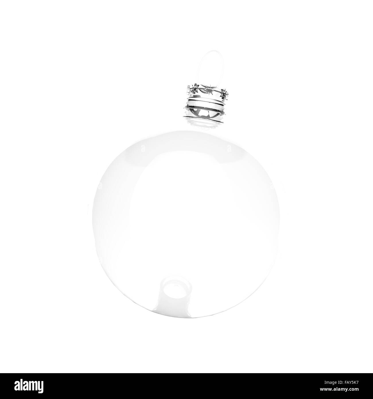 Empty 3d Christmas ornament on white background Stock Photo - Alamy