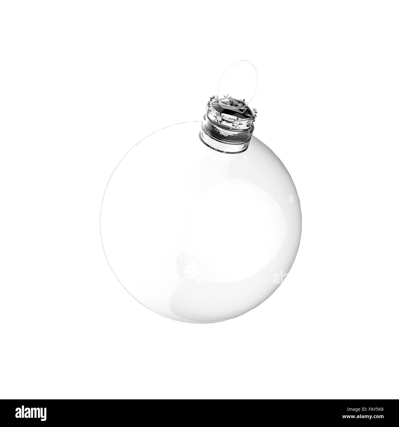Empty 3d Christmas ornament on white background Stock Photo - Alamy