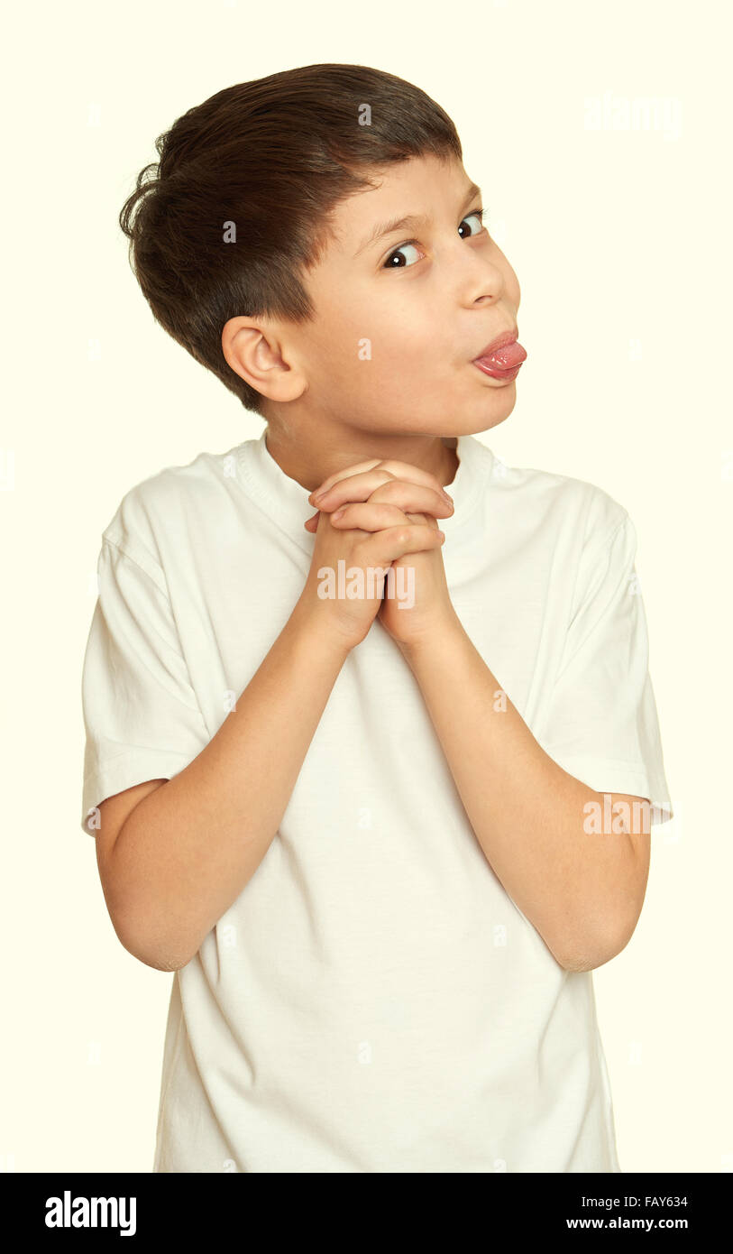 boy make faces, teenager fun portrait closeup Stock Photo - Alamy