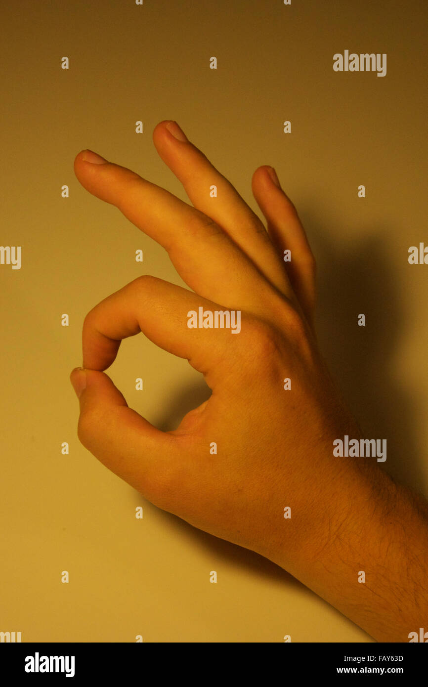A-okay hand gesture Stock Photo - Alamy