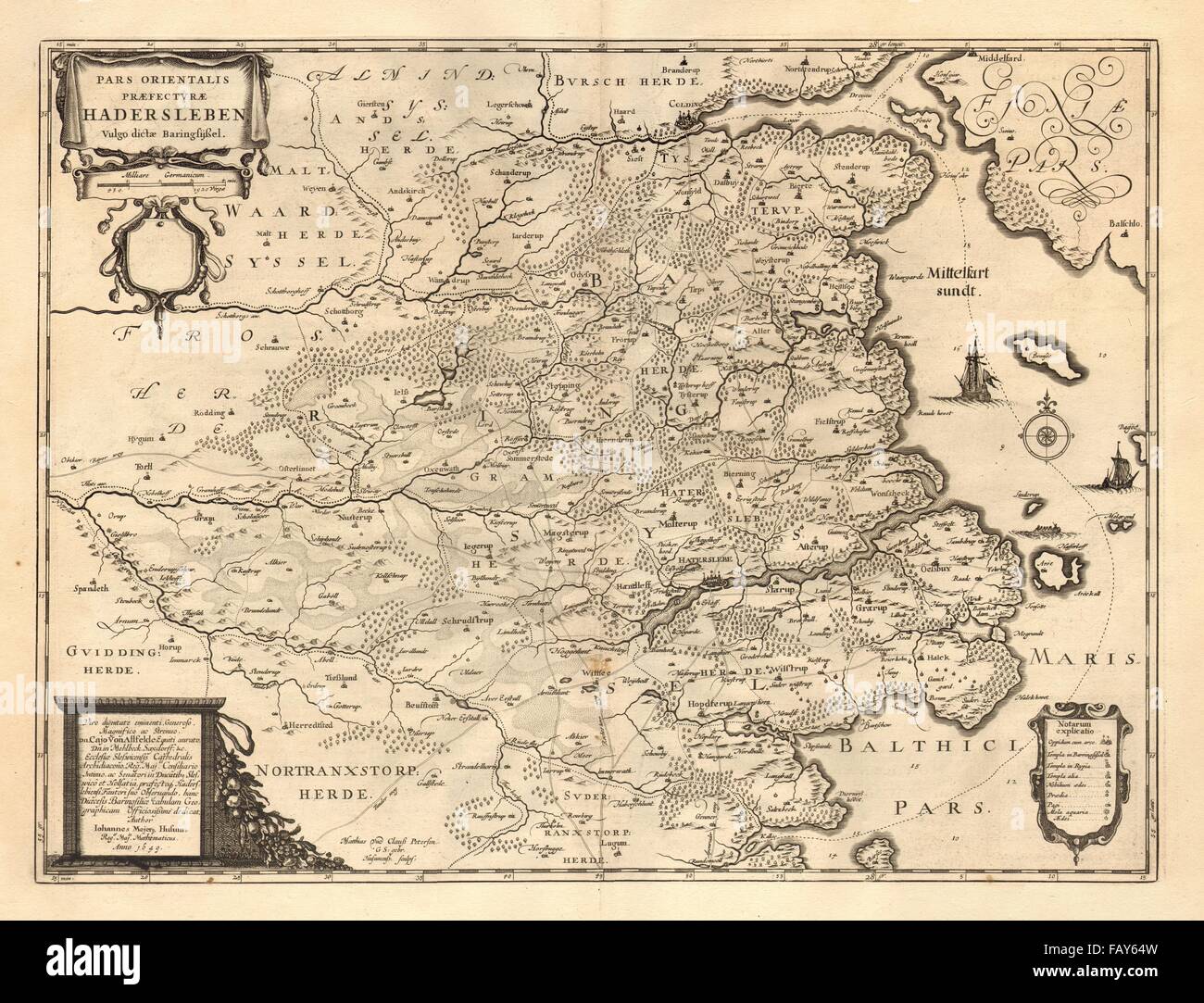 Haderslev map hi-res stock photography and images - Alamy