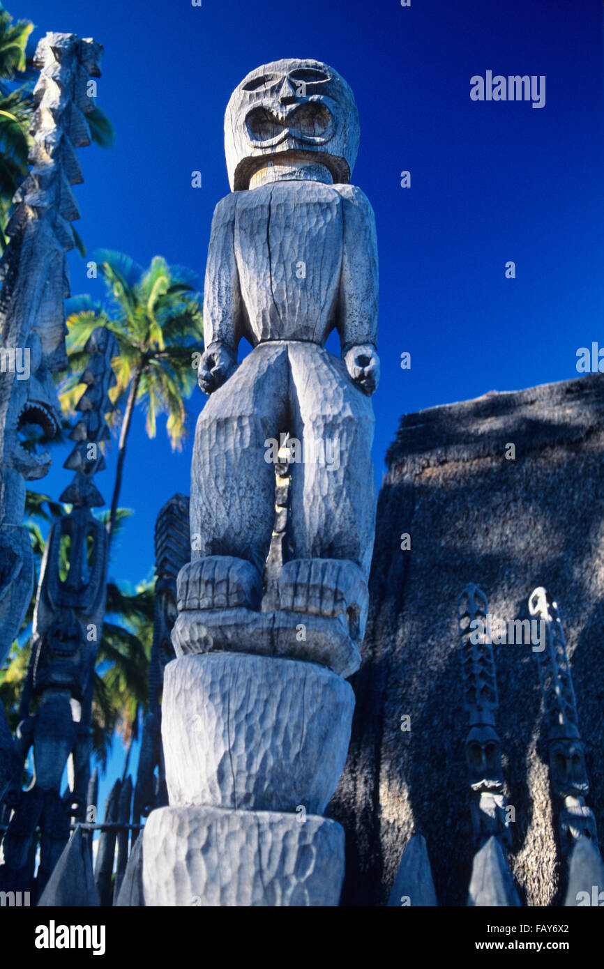 Big Island, Hawaii, Pu`uhonua o Honaunau National Historical Park ...