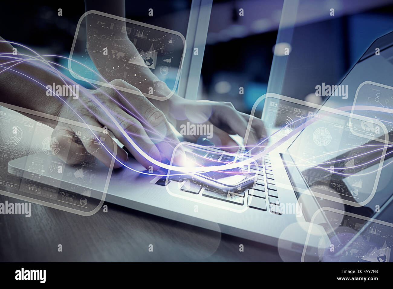Person using futuristic smartphone hi-res stock photography and images ...