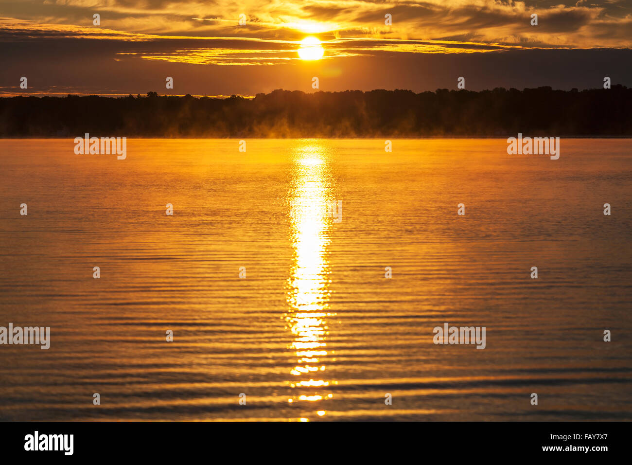 Balsam Lake at sunrise; Ontario, Canada Stock Photo - Alamy