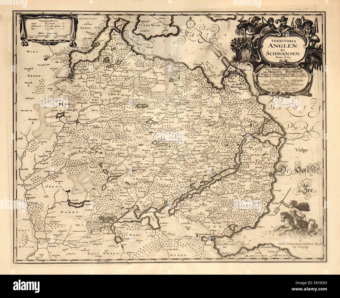 TERRITORIA ANGLEN ET SCHWANSEN. Angeln/Anglia Svansø. Germany. BLAEU ...
