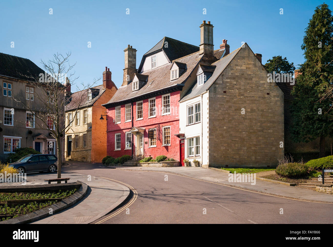 Old 18c houses in centre of Calne Wiltshire UK Stock Photo - Alamy
