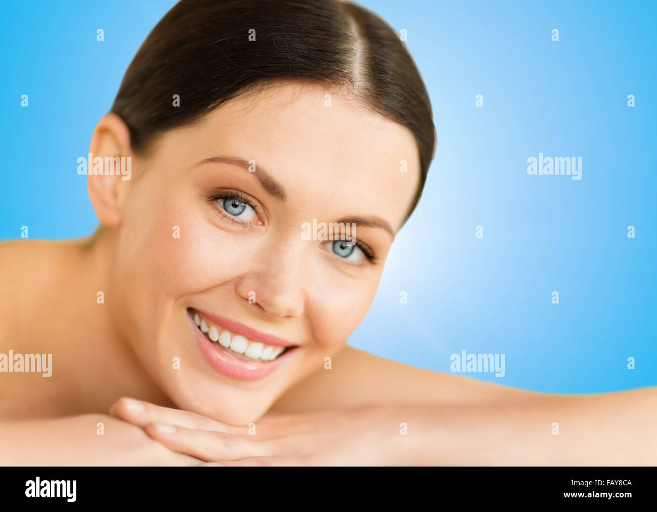 beautiful smiling woman in spa salon Stock Photo - Alamy