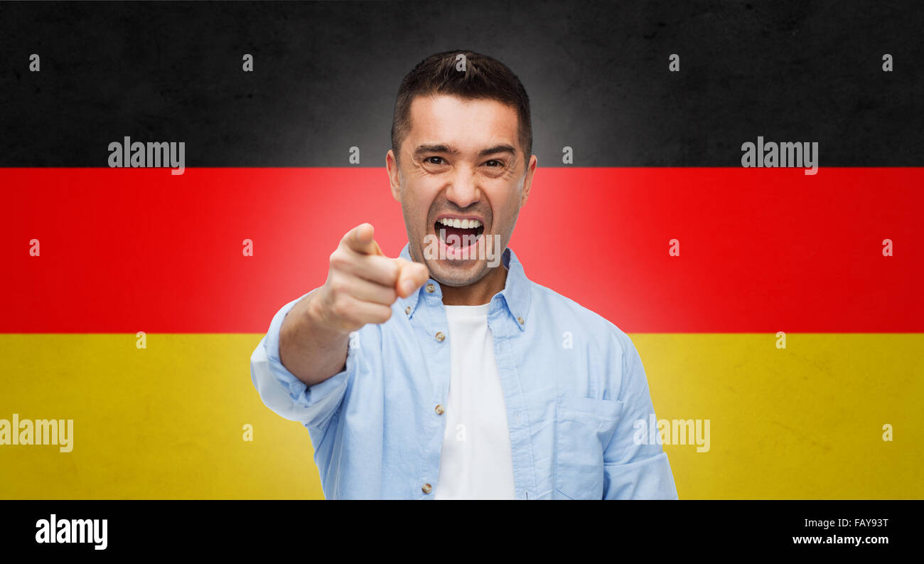 Angry guy yelling finger pointing hi-res stock photography and images ...