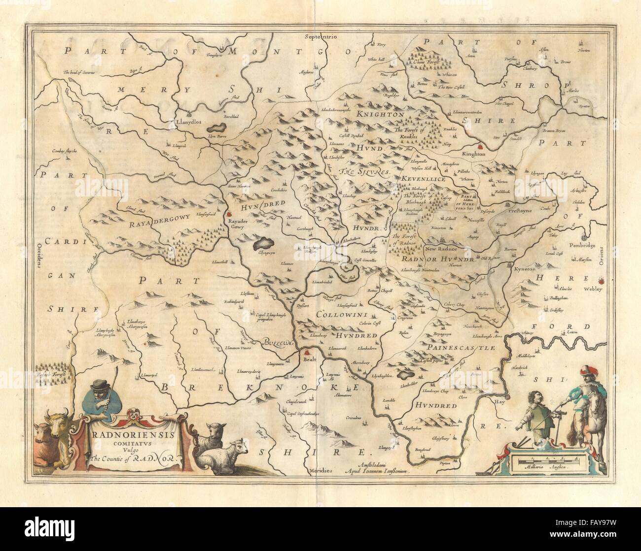 Radnorshire map hi-res stock photography and images - Alamy