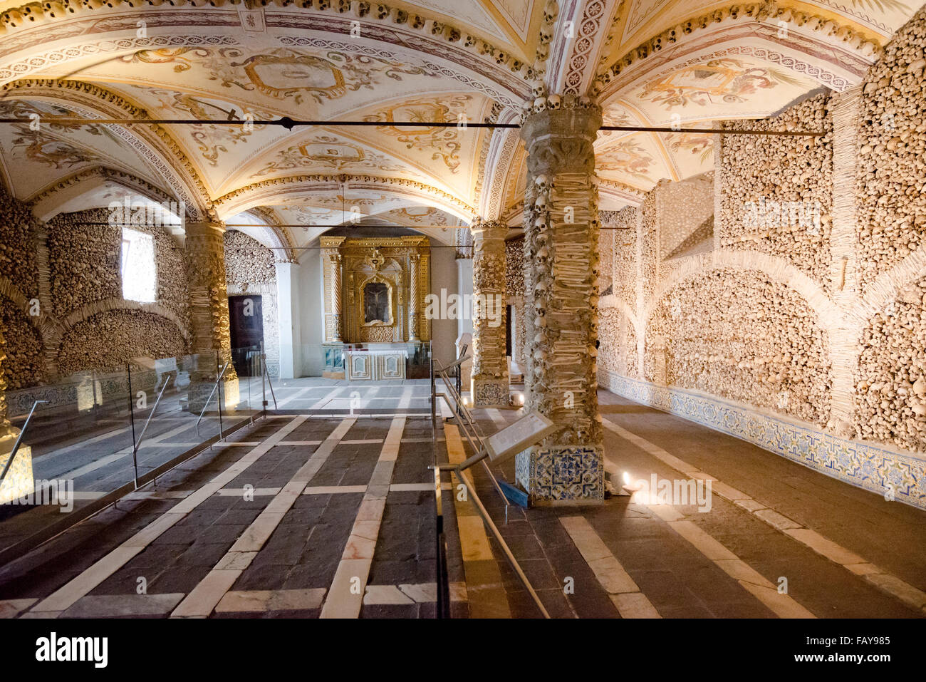 The Chapel of Bones in Évora, Portugal, is part of the larger Royal ...