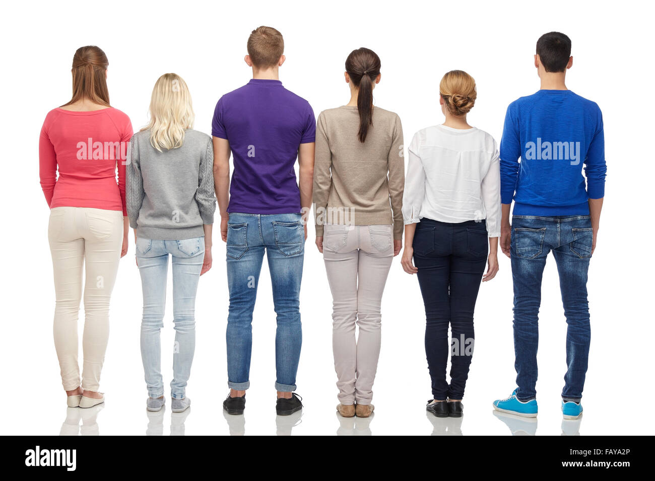 group of people from back Stock Photo - Alamy
