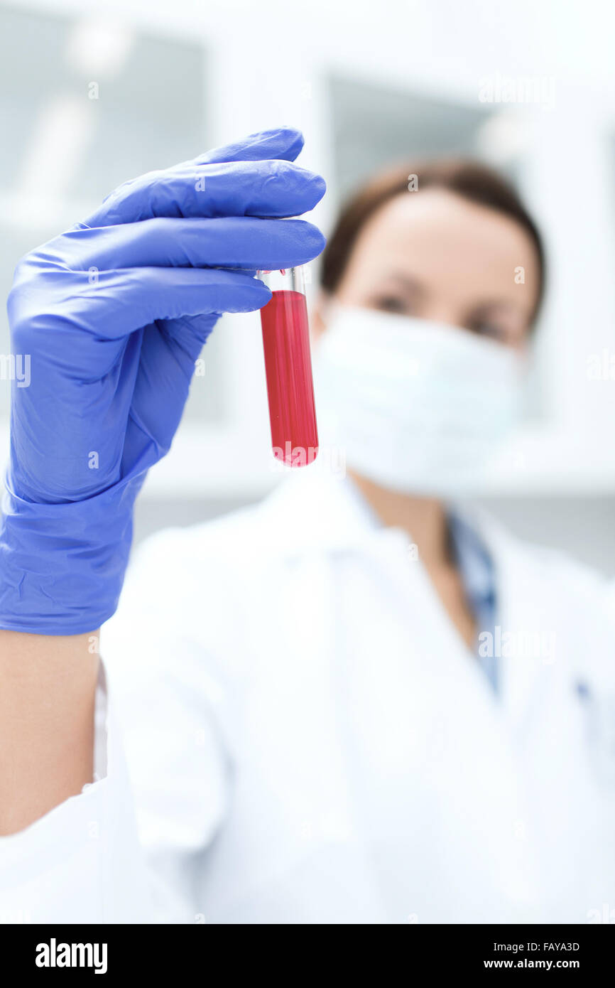 Scientist with test tube hi-res stock photography and images - Alamy