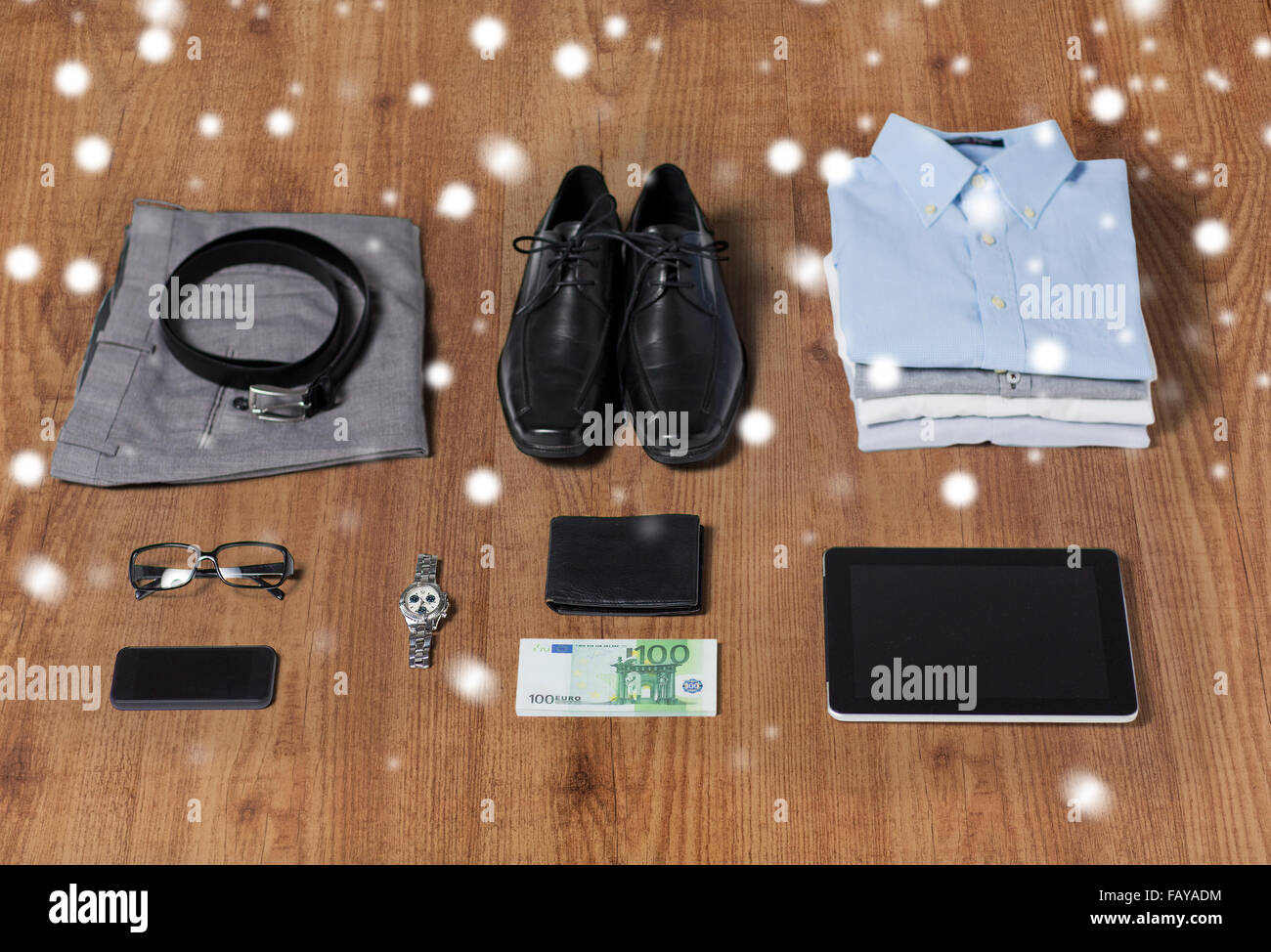 close up of formal clothes and personal stuff Stock Photo - Alamy