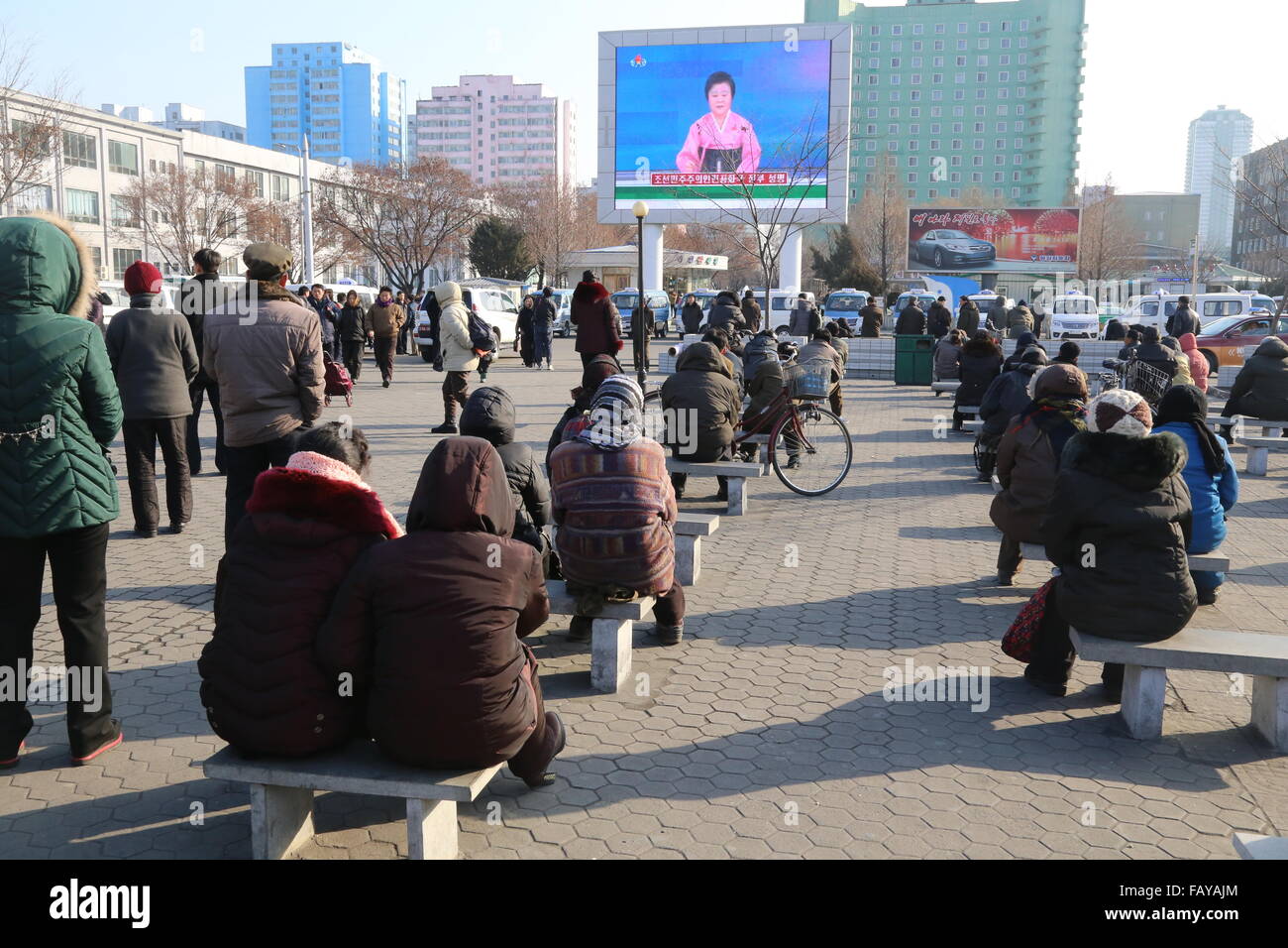 Pyongyang. 6th Jan, 2016. Photo taken on Jan. 6, 2016 shows Pyongyang ...