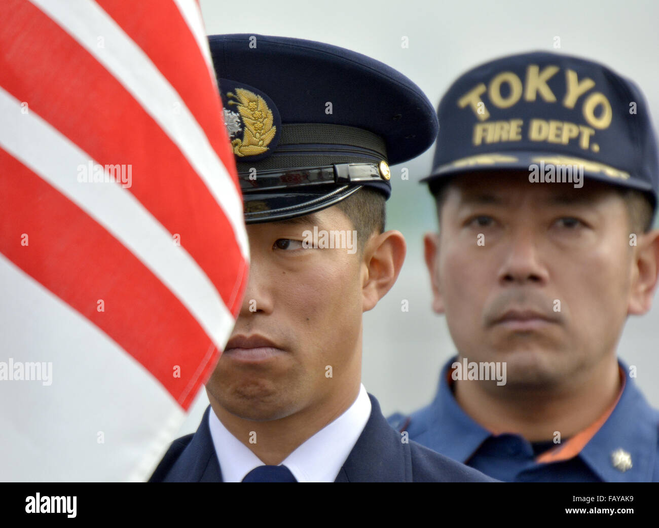 Tokyo, Japan. 6th Jan, 2016. Firefighters demonstrate their ...