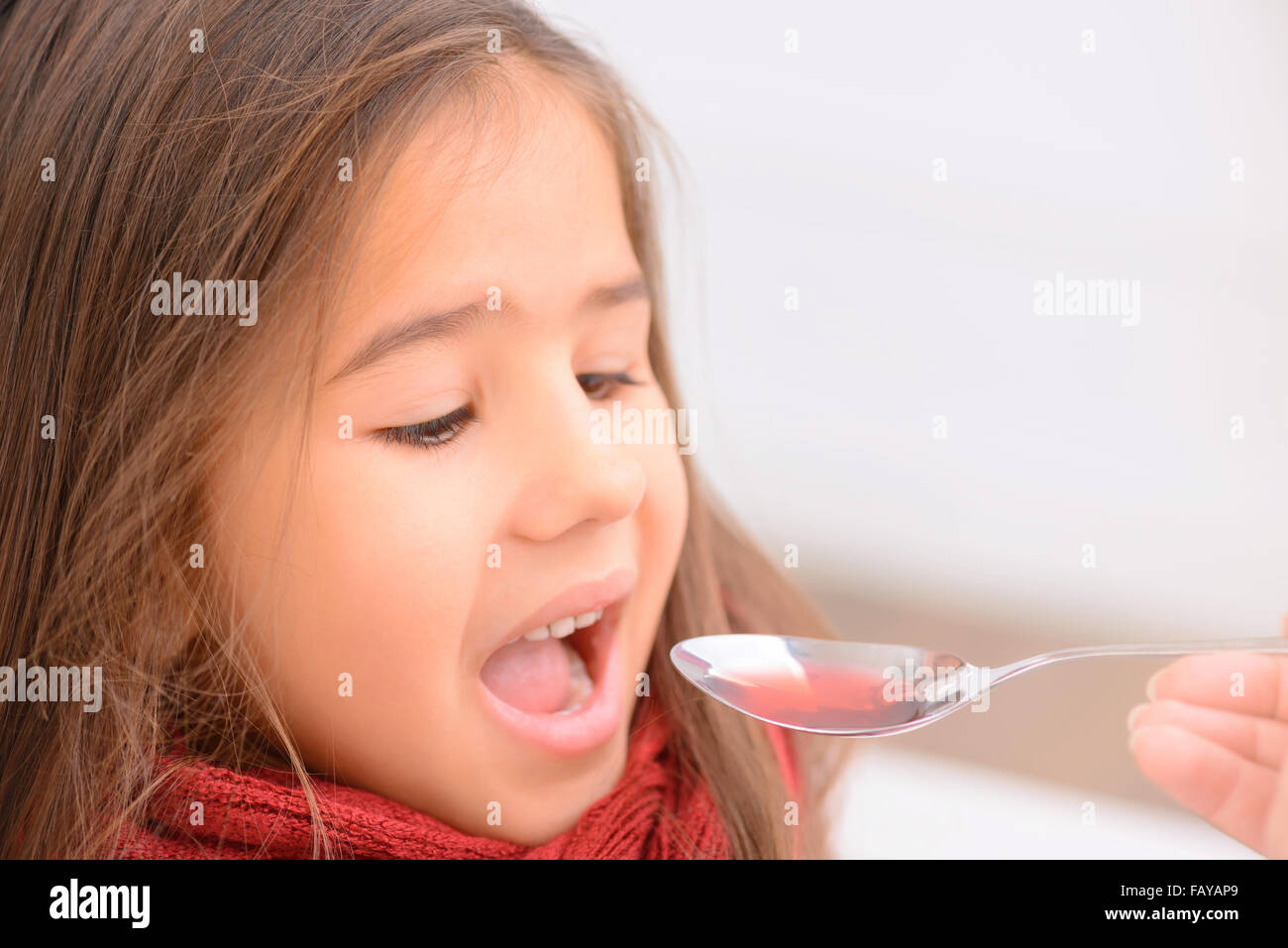 Little girl feeling sick Stock Photo - Alamy