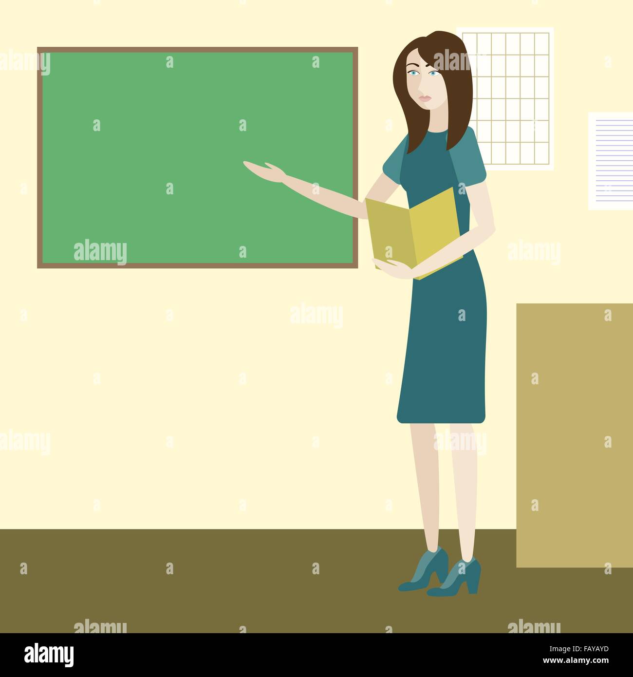 Woman in classroom teacher Stock Vector Images - Alamy
