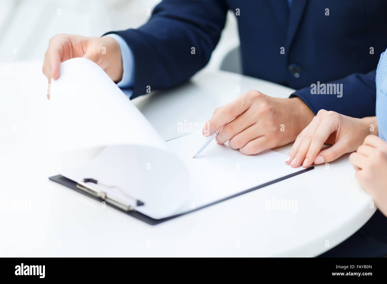 Office workers are busy with form-filling Stock Photo - Alamy