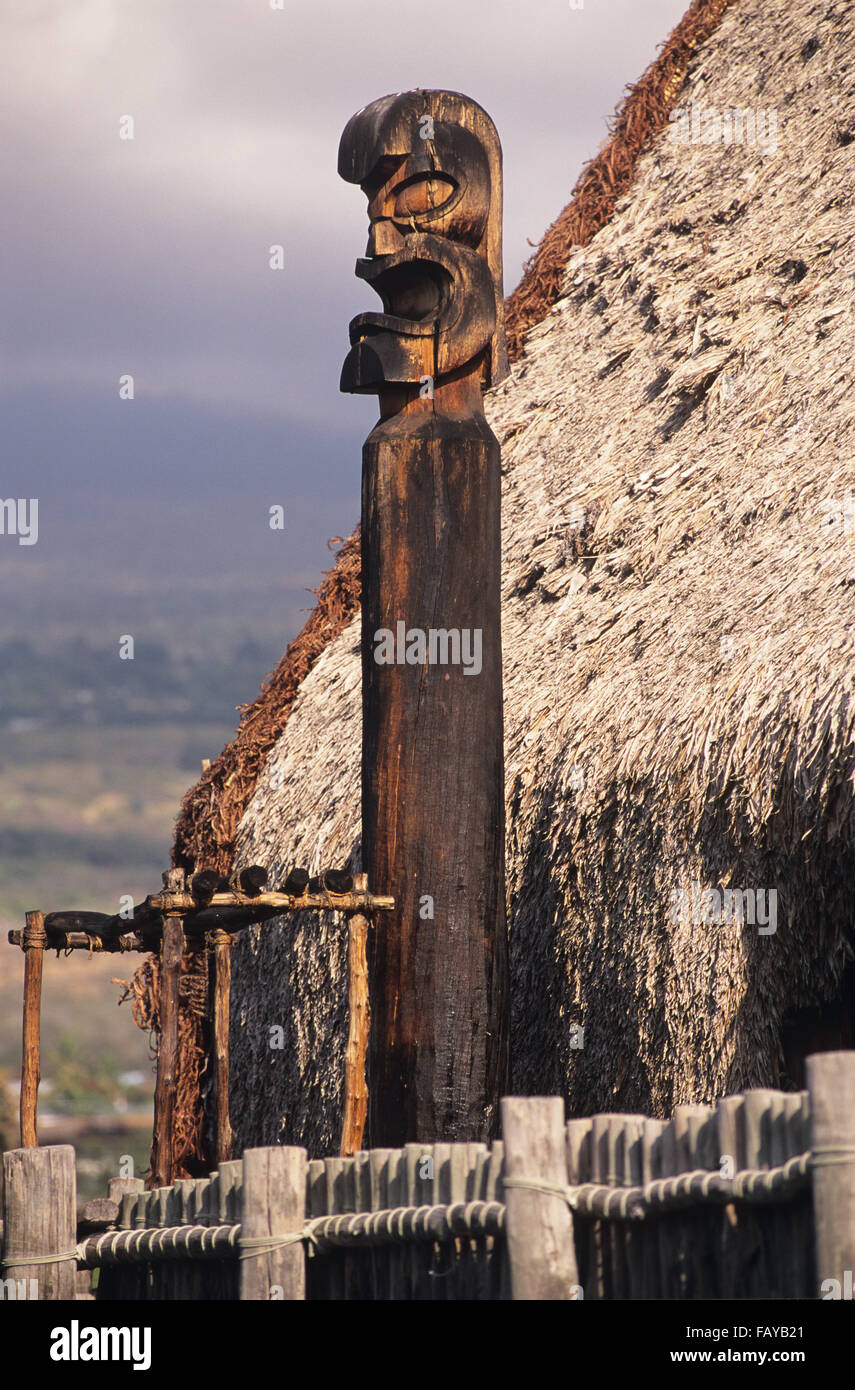 Big Island, Hawaii, `Ahu`ena Heiau, Kailua-Kona, ki`i Stock Photo - Alamy