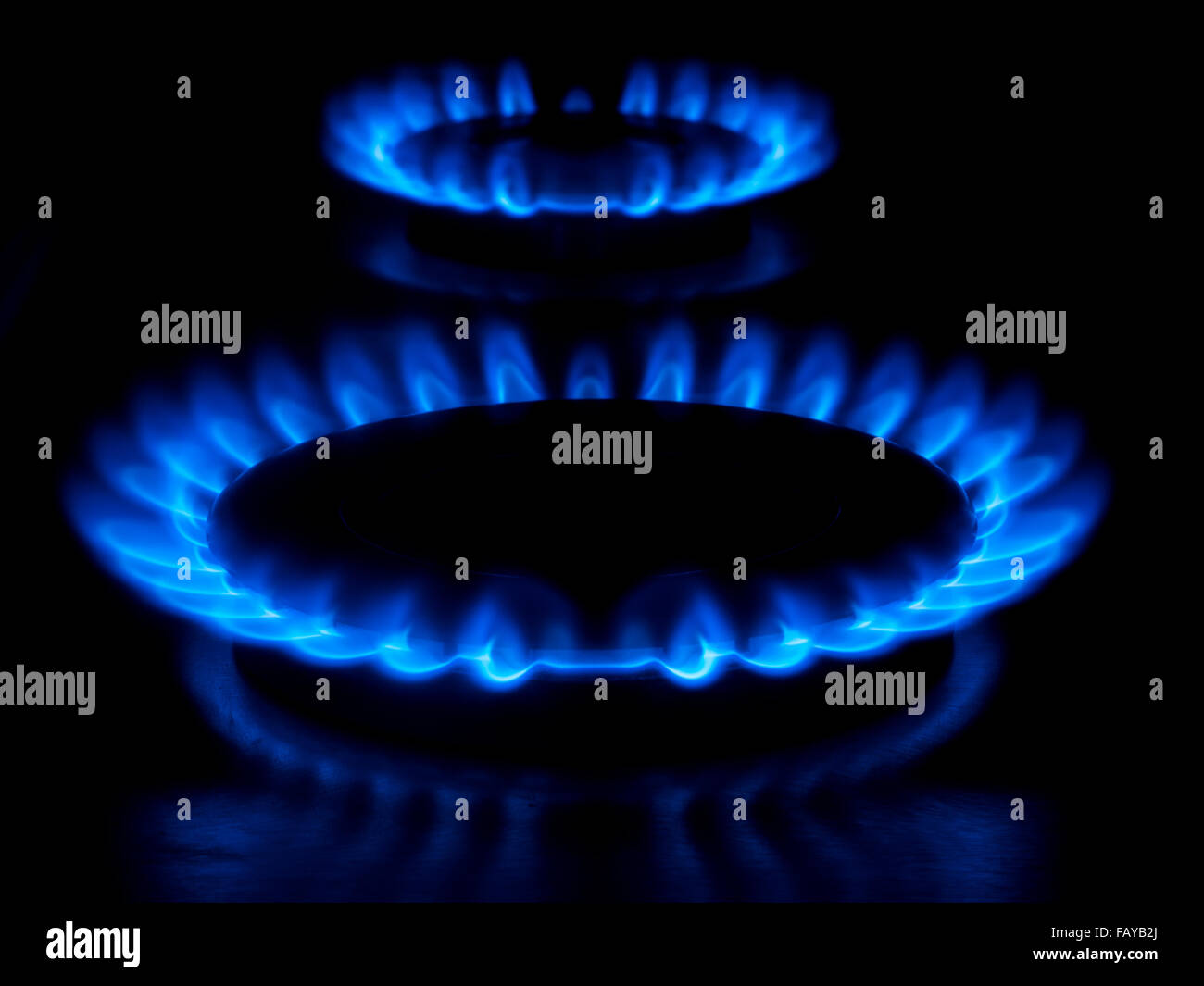 Gas burning from a kitchen gas stove Stock Photo - Alamy