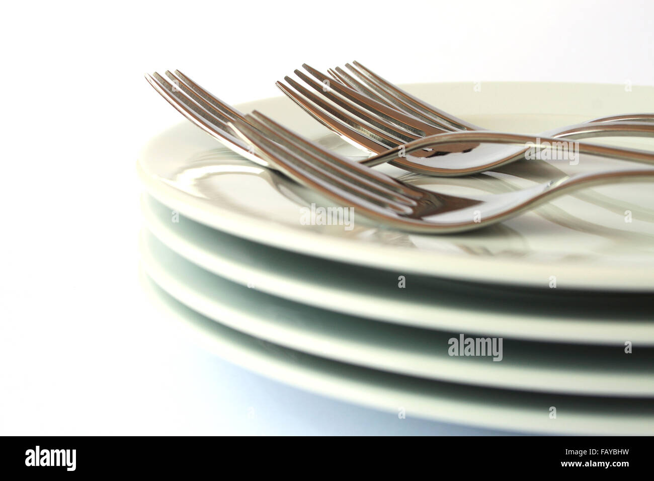 dishes and forks Stock Photo - Alamy