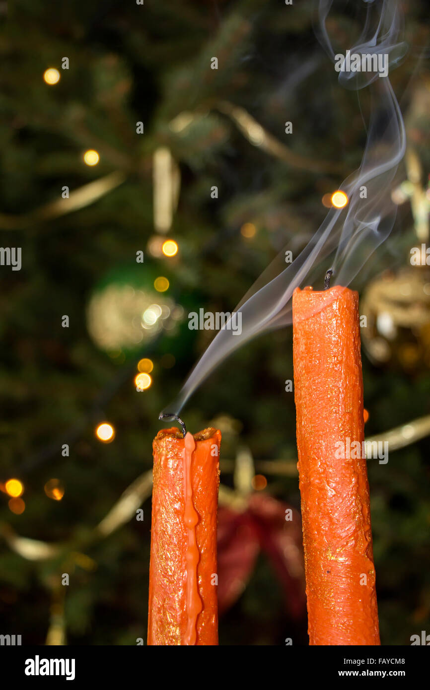 Blinking christmas lights in background hi-res stock photography and ...