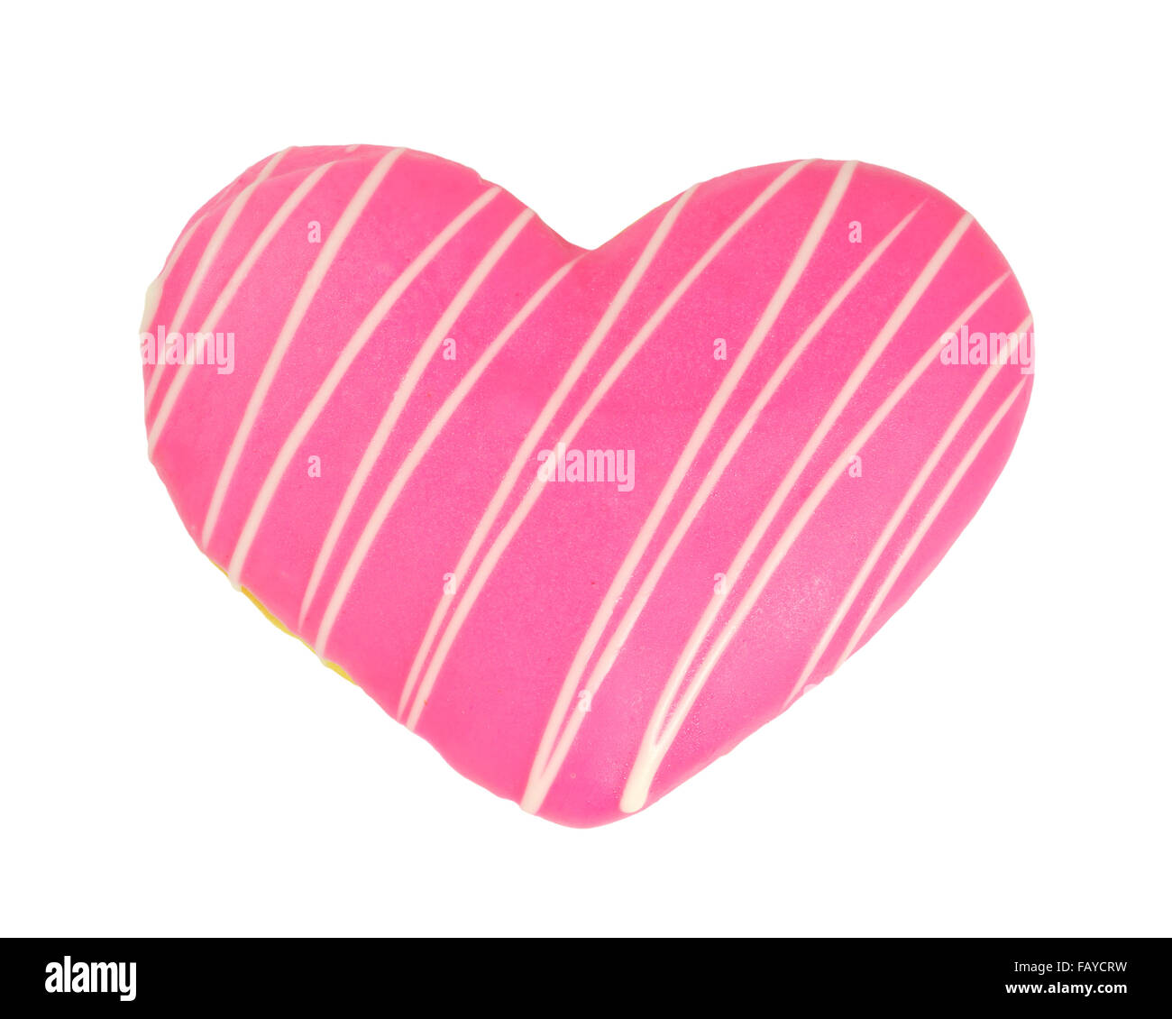 Love heart donut isolated on white background Stock Photo - Alamy