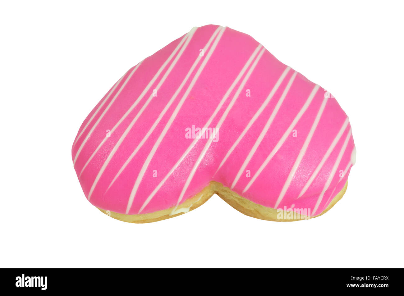 Love heart donut isolated on white background Stock Photo - Alamy