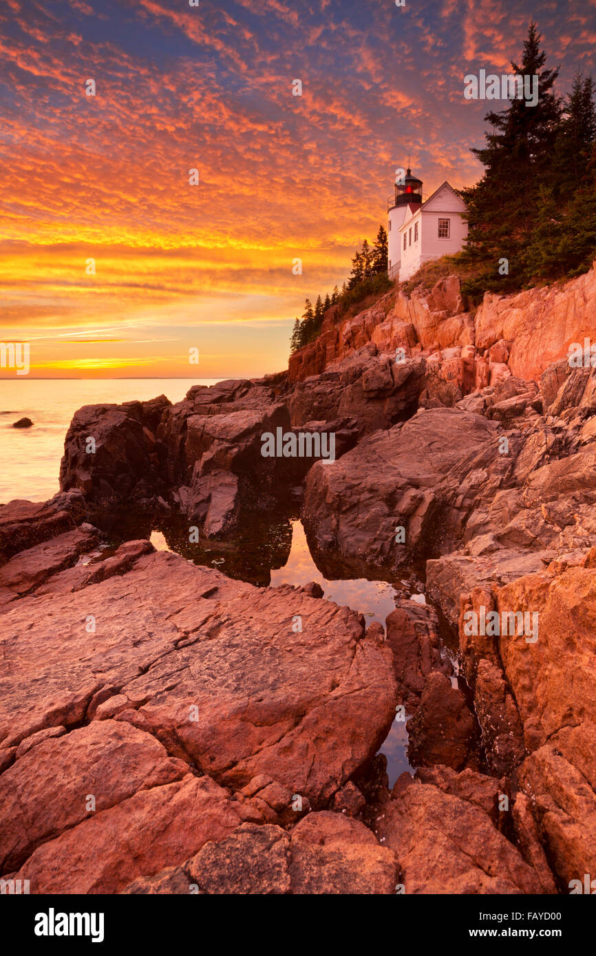 The Bass Harbor Head Lighthouse in Acadia National Park, Maine, USA ...