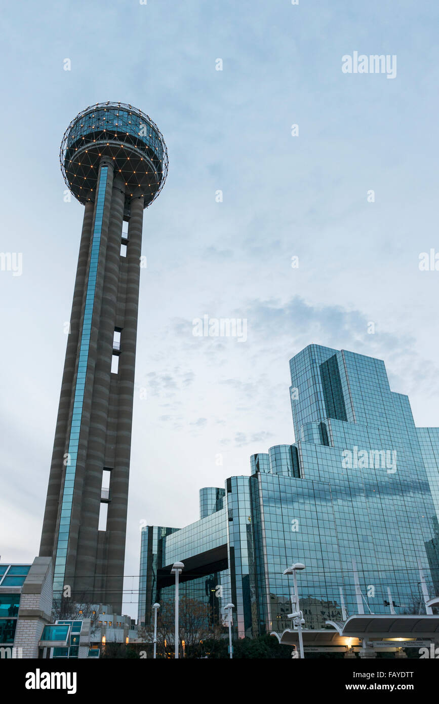 Hyatt Regency Dallas and Reunion Tower; Dallas, Texas, United States of ...