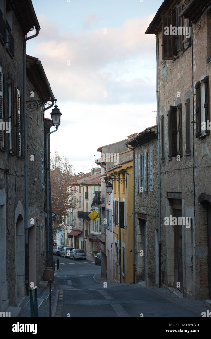 Houses within the village of Montauroux, Provence-Alpes-Côte d'Azur ...