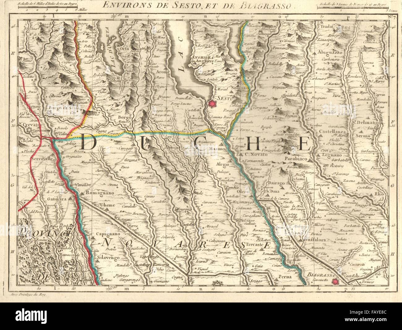 Lago maggiore map hi-res stock photography and images - Alamy