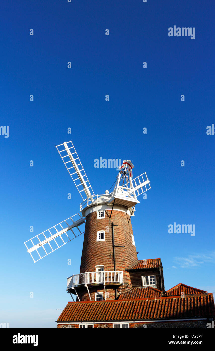 A view of the windmill on the North Norfolk coast at Cley Next the Sea ...