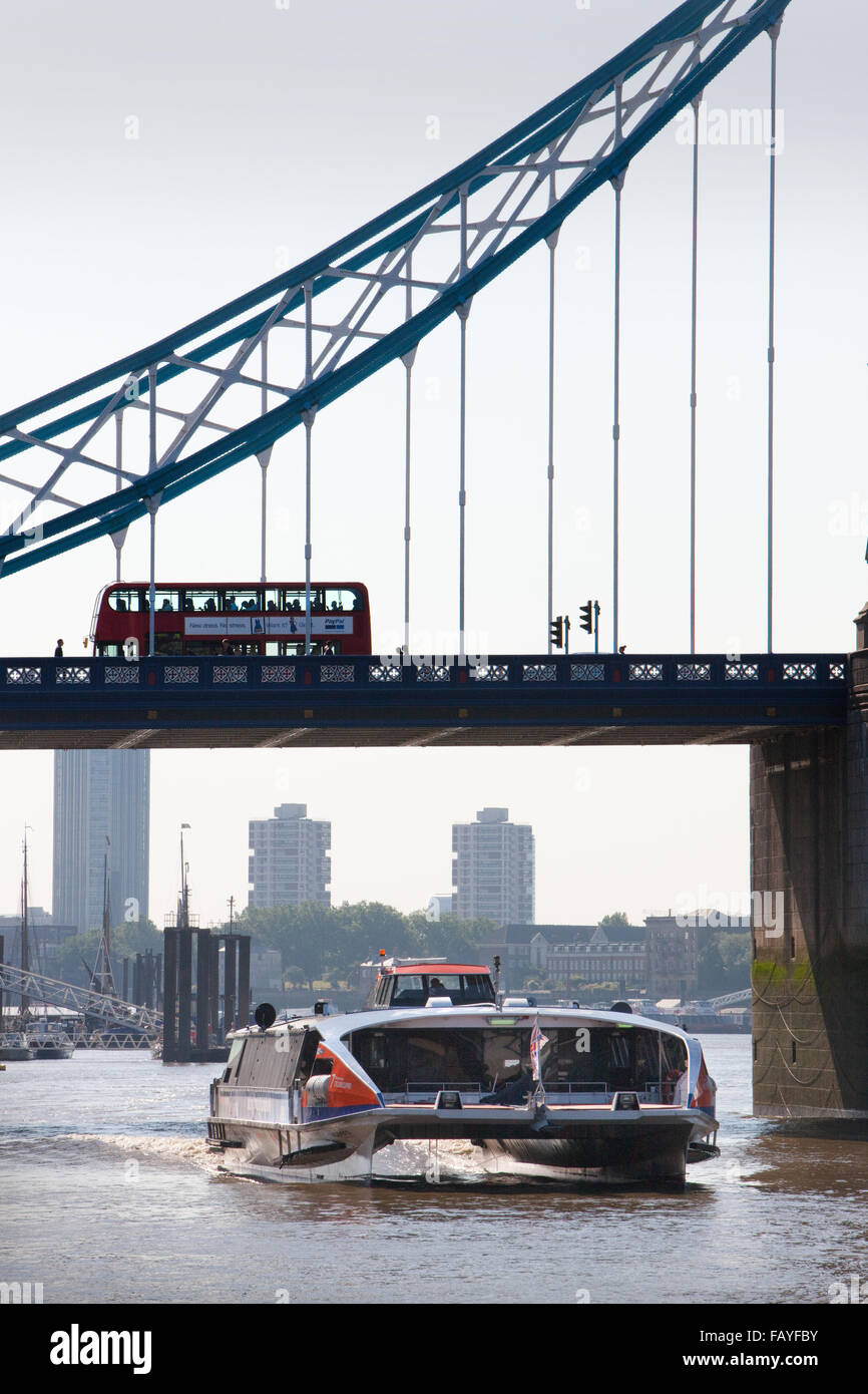 Passing under tower bridge on hi-res stock photography and images - Alamy
