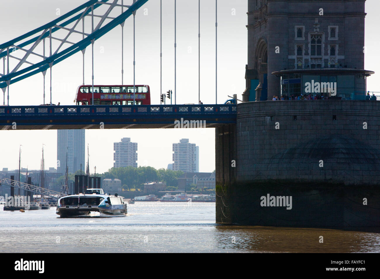 Passing under tower bridge on hi-res stock photography and images - Alamy