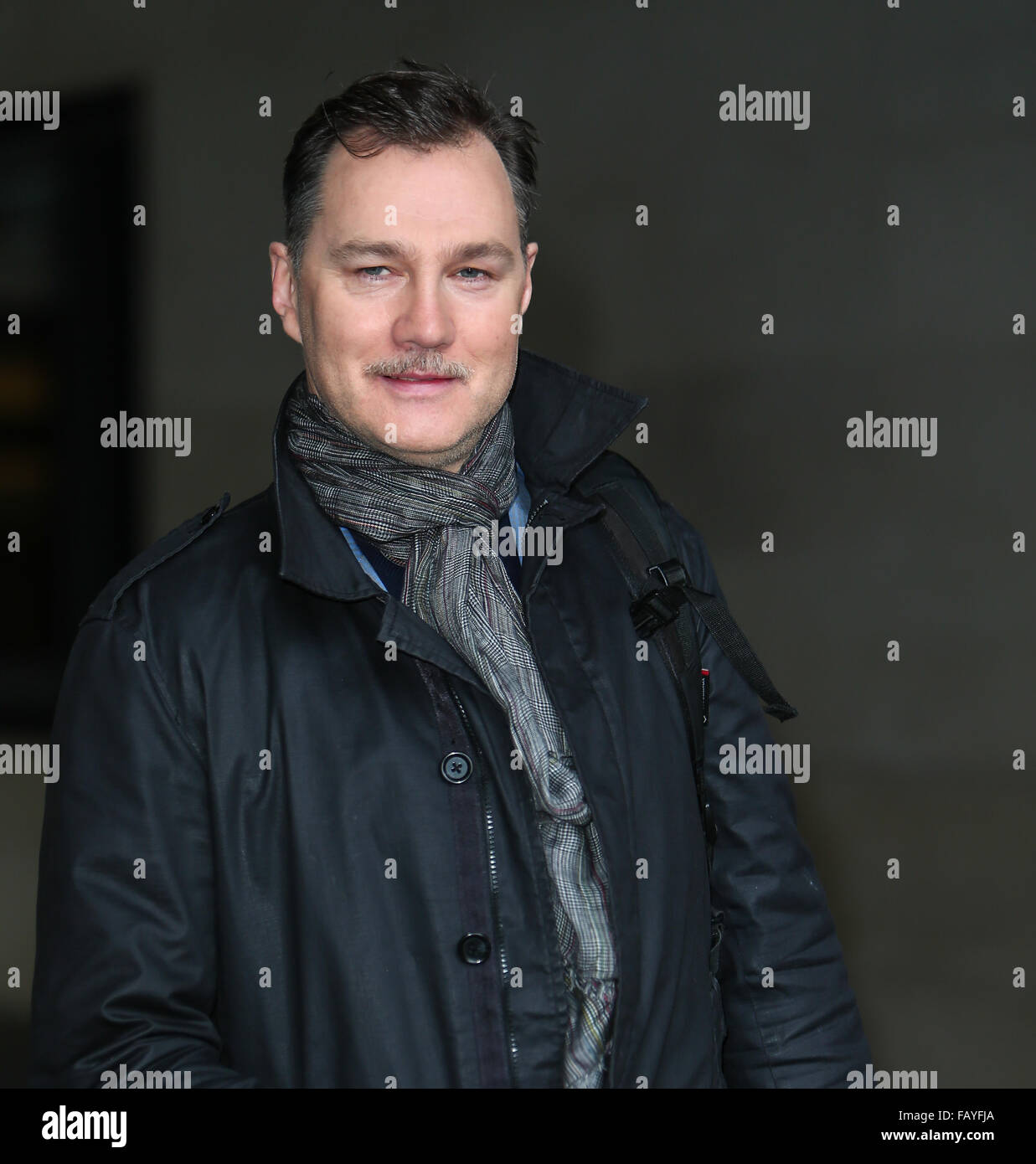 David Morrissey leaves BBC Broadcasting House after his appearance on ...