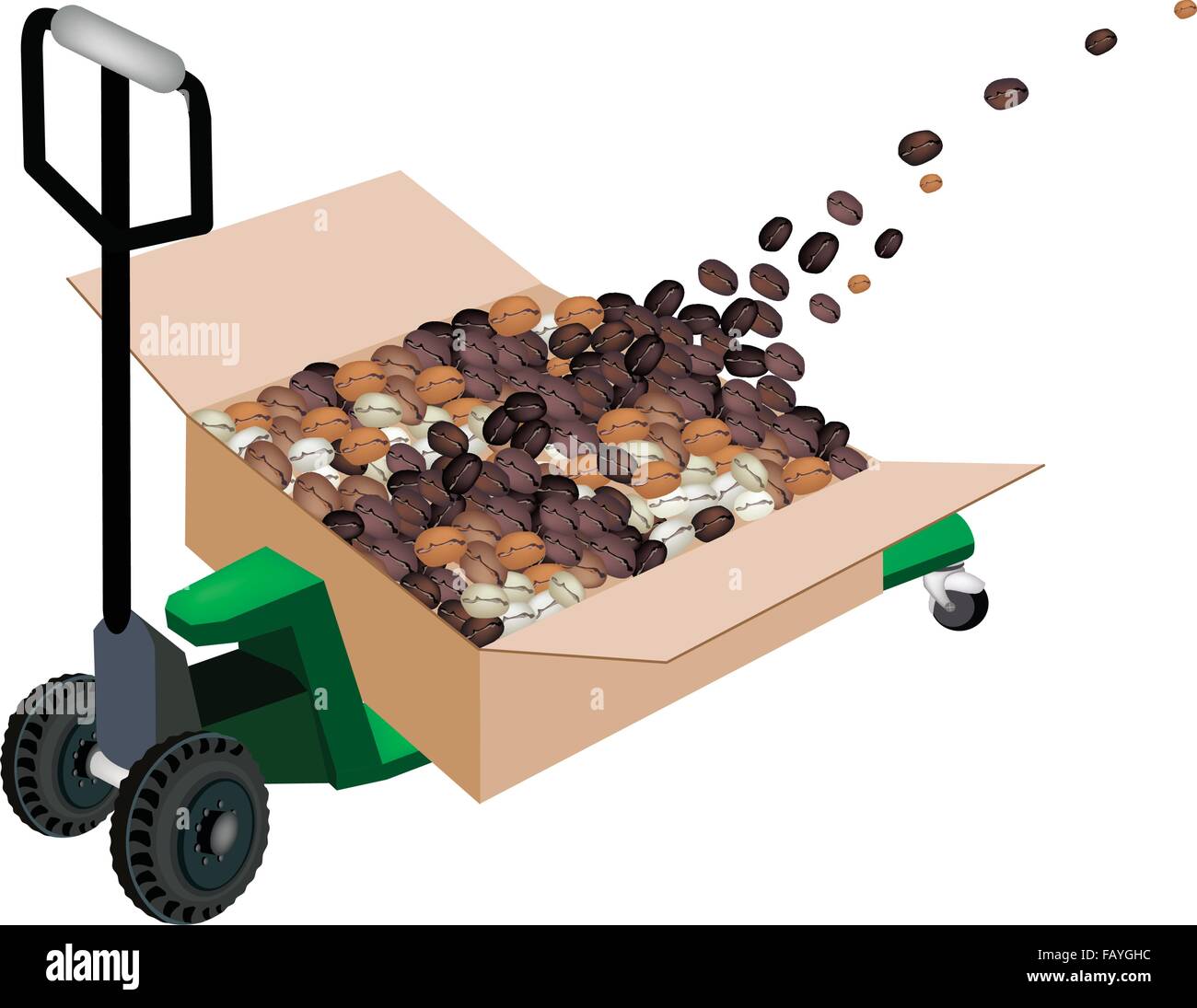 Loading coffee truck Stock Vector Images - Alamy
