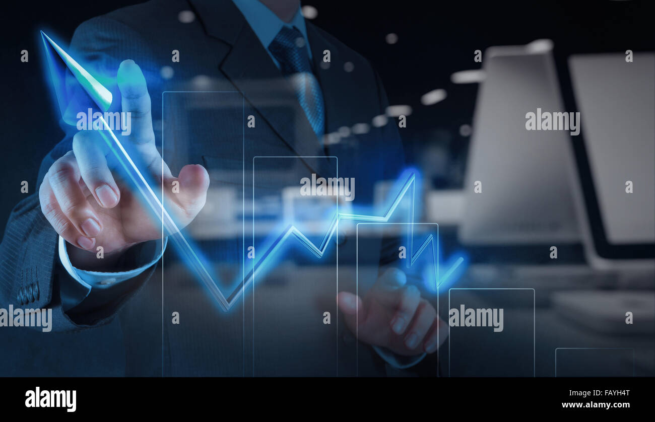 double exposure of businessman hand pointing virtual chart business on ... double exposure of businessman hand pointing virtual chart business on ...