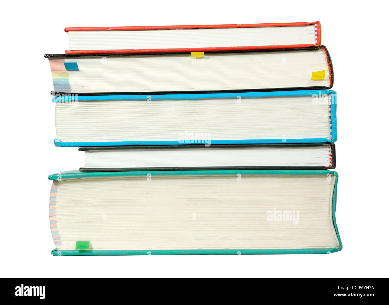 Stack of books isolated on white background Stock Photo - Alamy