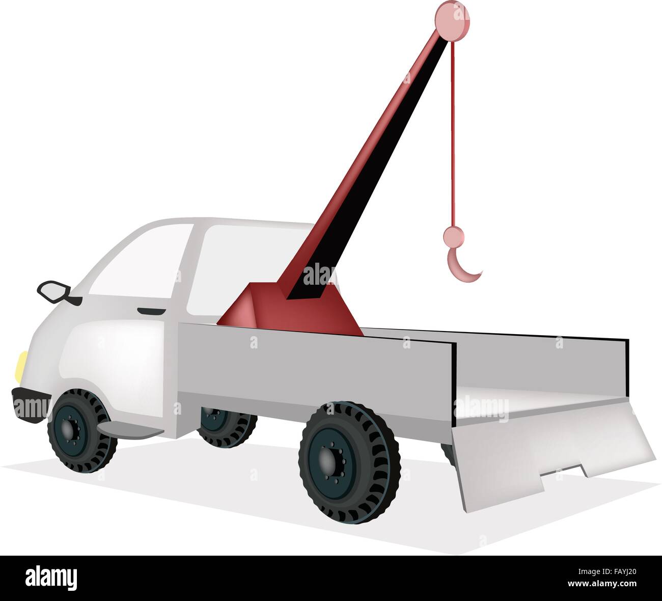 An Illustration of Auto Wrecker Tow Truck, Recovery Truck, Breakdown ...