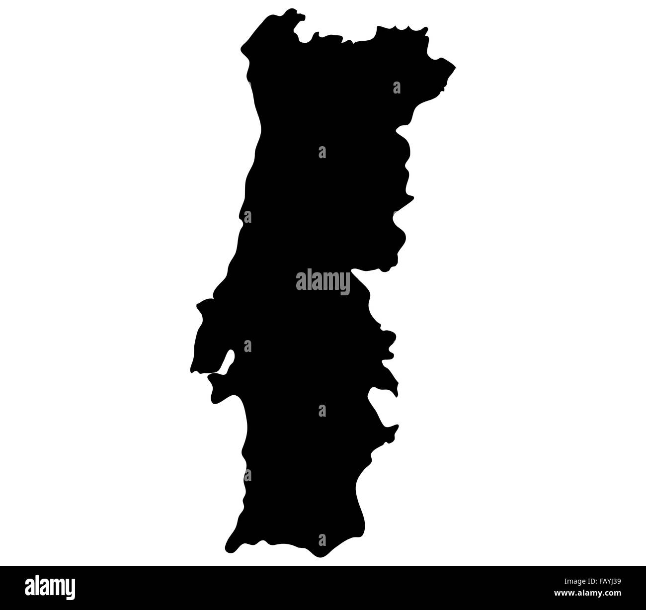 Portugal map on a white background Stock Photo - Alamy