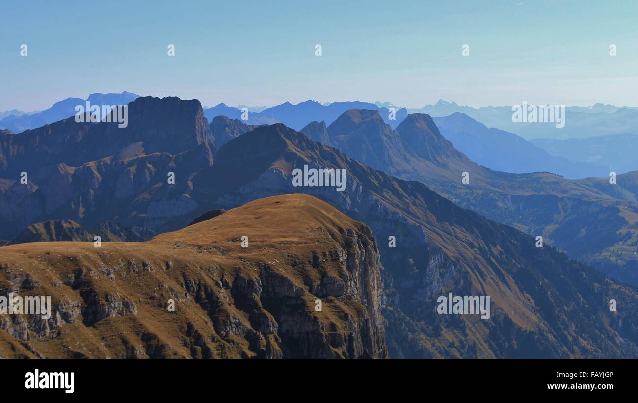 High mountains in the Swiss Alps Stock Photo - Alamy