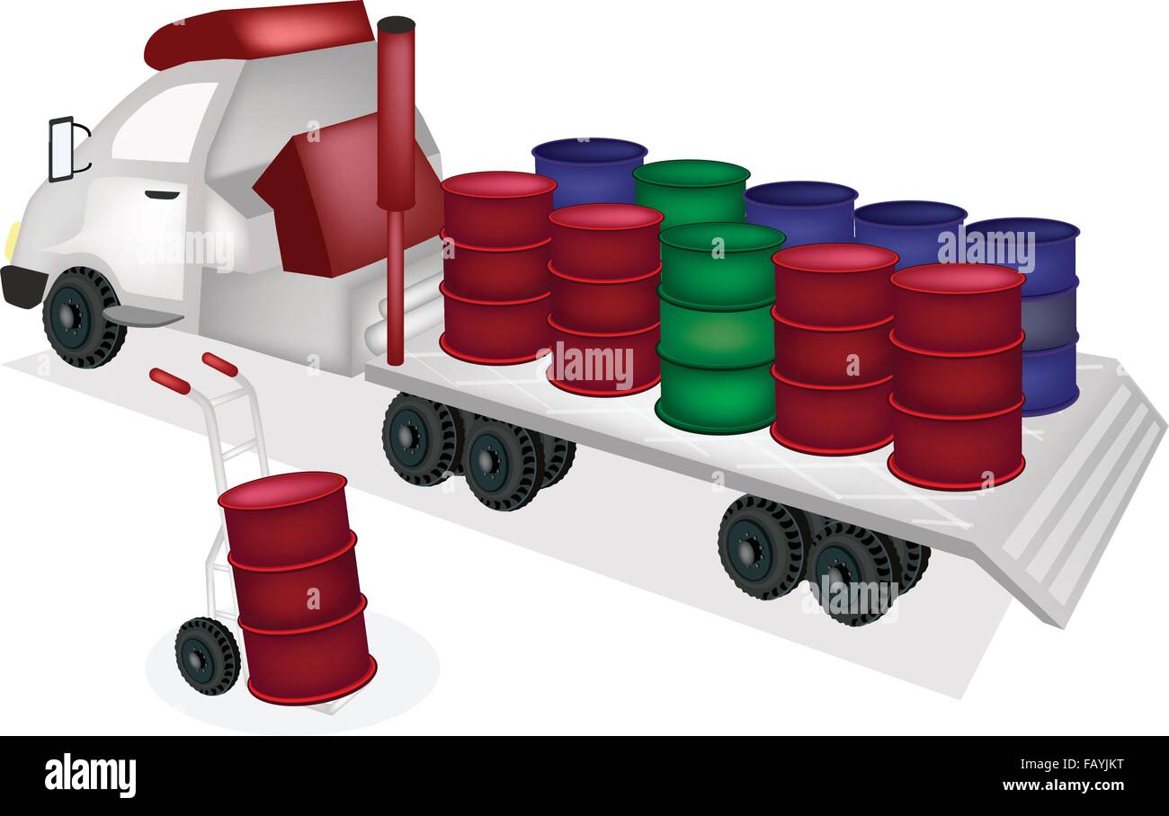 Drums Of Oil Are Carried In A Truck at John Richard blog