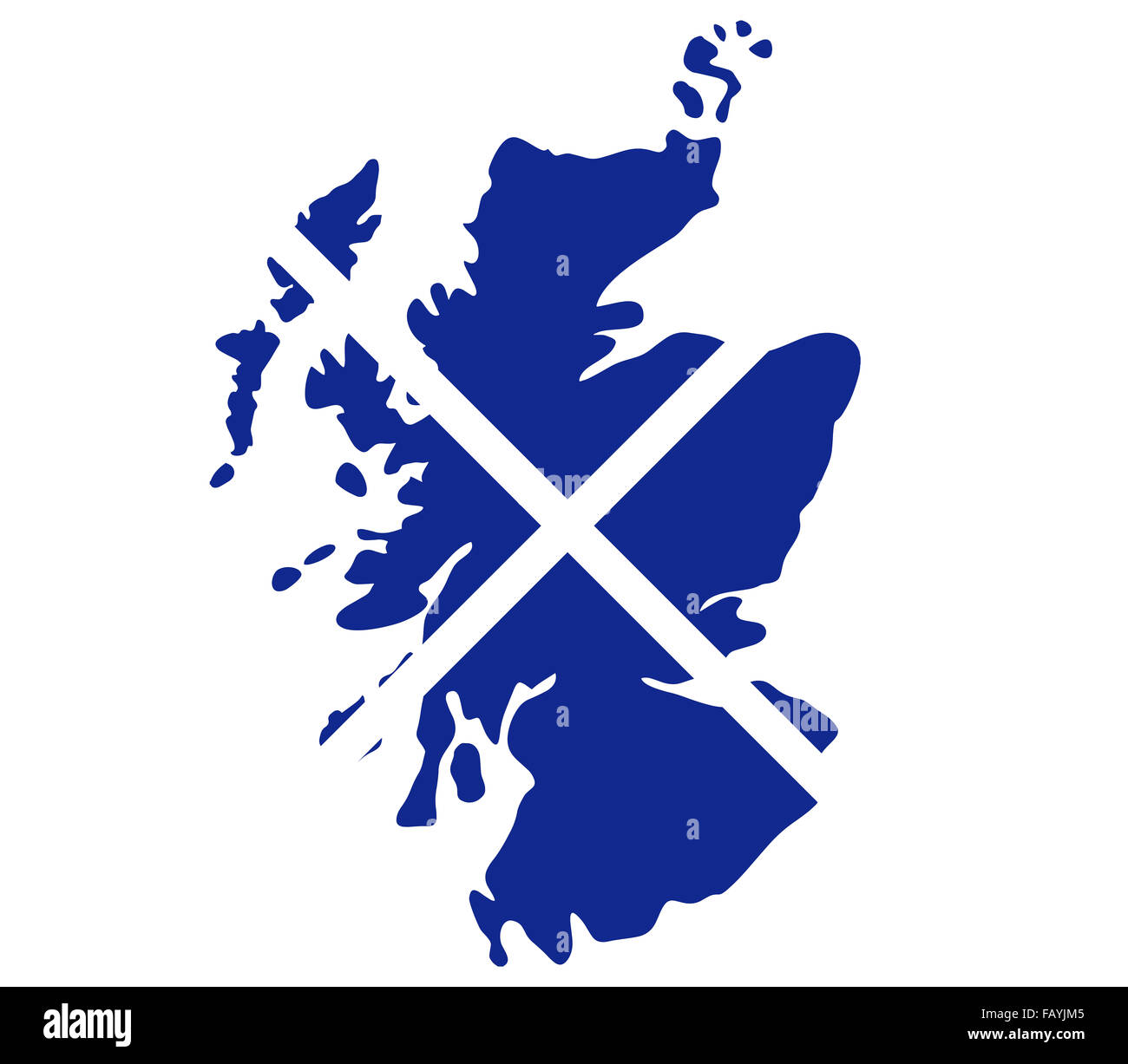 Scotland map on a white background Stock Photo - Alamy