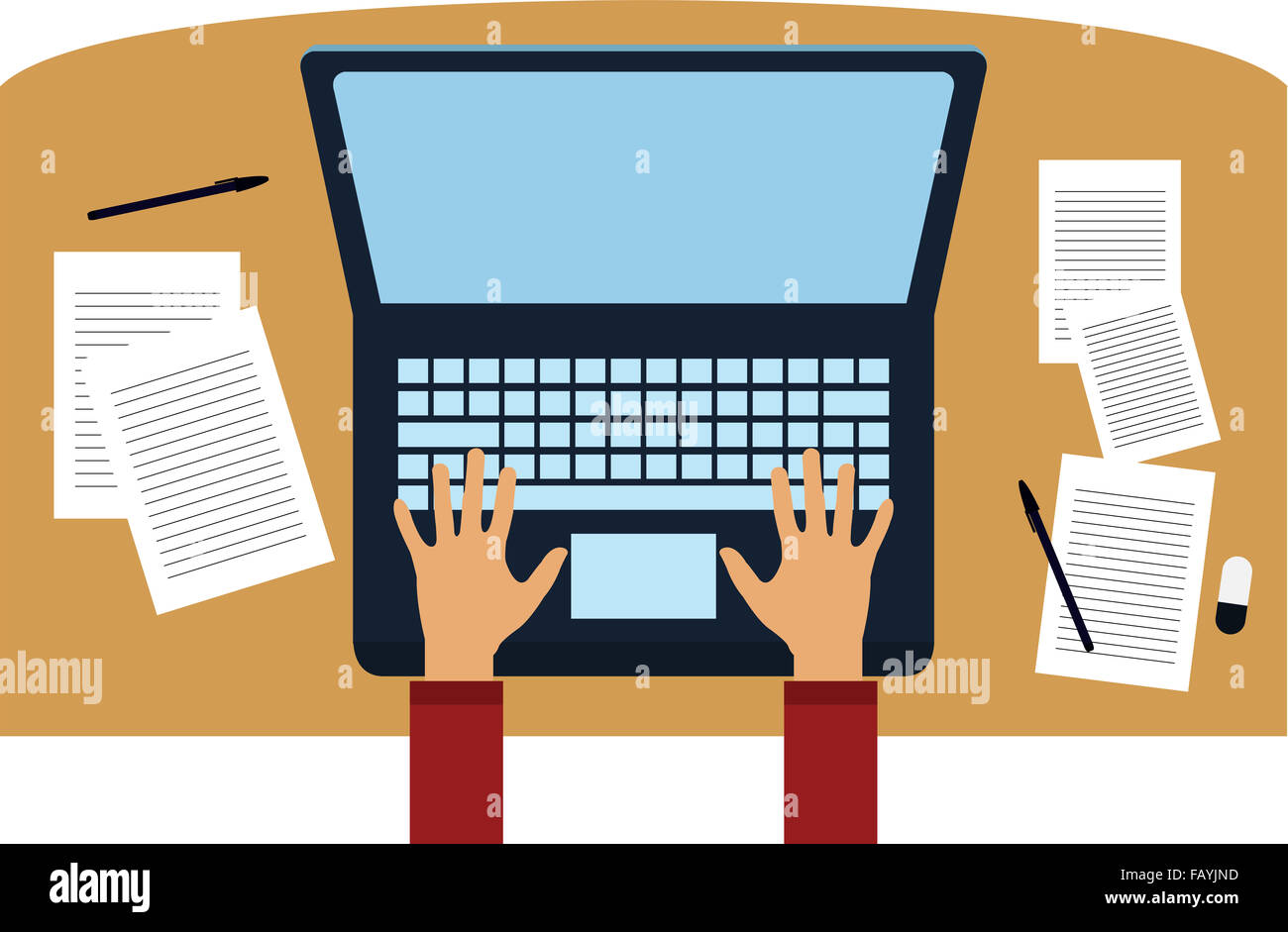 computer on white background Stock Photo - Alamy