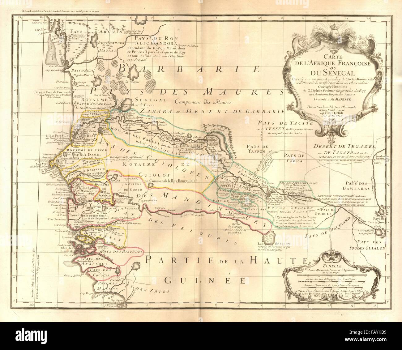 Senegal french map hi-res stock photography and images - Alamy