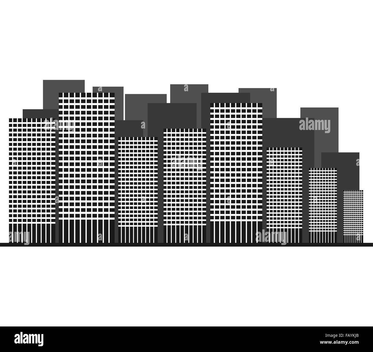 city skyline on a white background Stock Photo - Alamy